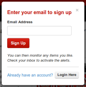 Updated Site Feature: Easier User Login / Price Alert System