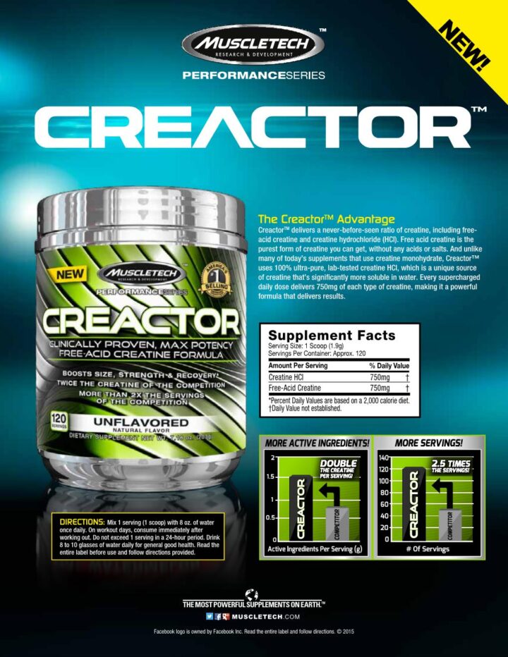 MuscleTech Creactor - MAXIMUM Strength Creatine!
