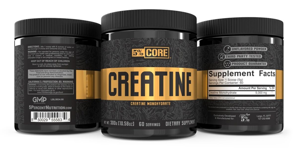 5% Nutrition Core Creatine: 5 Grams of Monohydrate for 5-Percenters