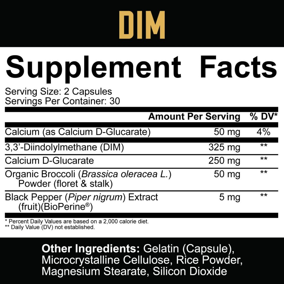 DIM Done Right: 5% Nutrition Core DIM (3,3′-Diindolylmethane)