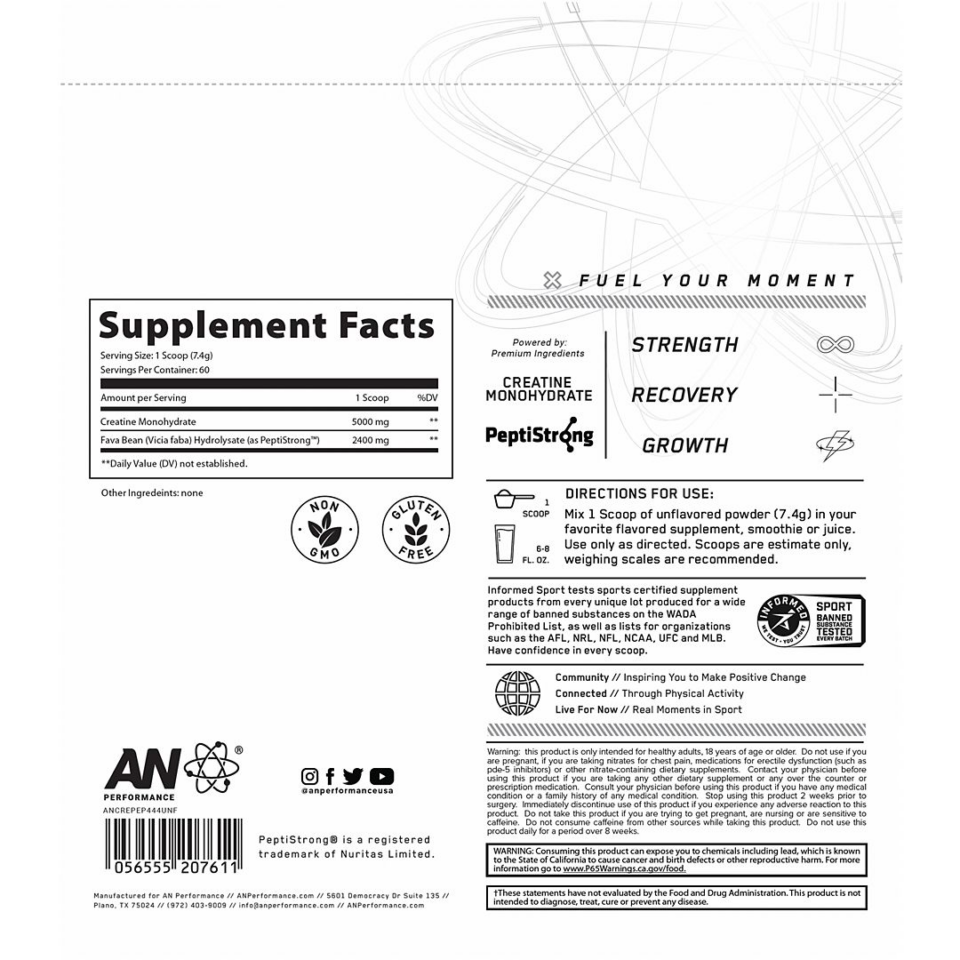 AN Performance Creatine + Peptide: Leveling Up Muscle Growth and Recovery