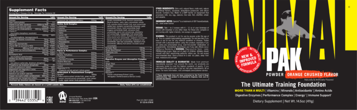 Animal Pak POWDER: Multivitamin Powder with Upgraded Flavor and No Pills!