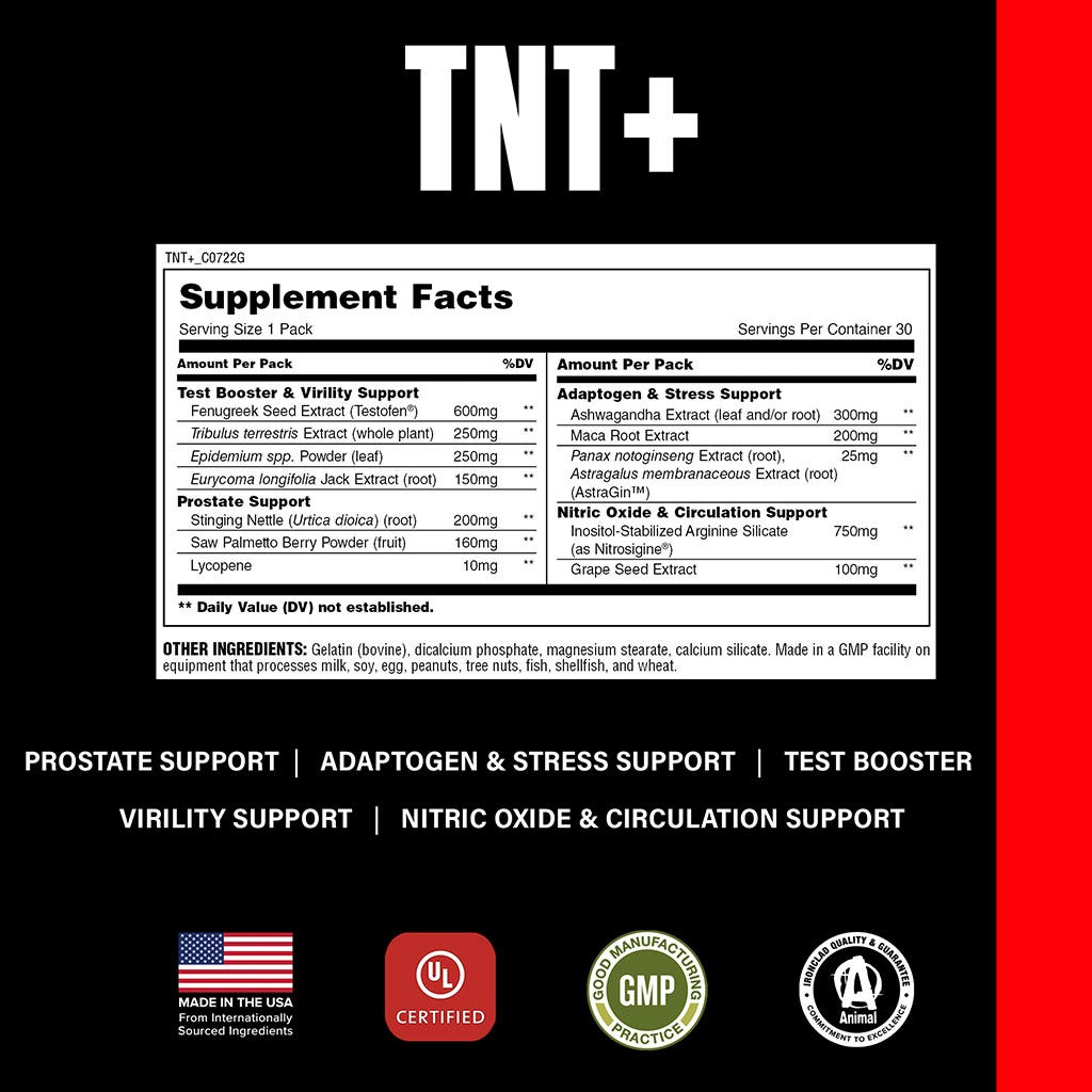 Animal TNT A Dynamite Men s Support Supplement Pack Animal TNT A Dynamite Men s Support Supplement Pack
