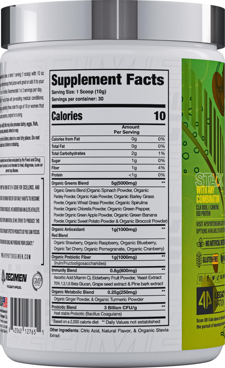 Alpha Prime Supps Greens & Fruits + Immune: Prepare the Body