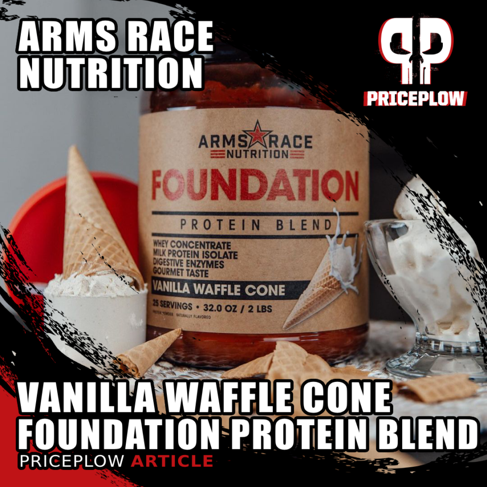 Arms Race Nutrition Vanilla Waffle Cone Foundation Protein