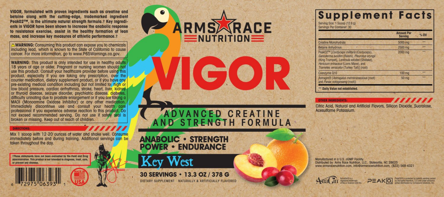 Arms Race Nutrition Key West Flavor Brings New Daily Pump Formula
