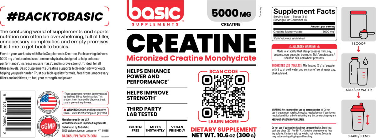 The Basic Essentials from Basic Supplements (Glutamine, Creatine, and BCAAs)