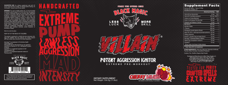 Black Magic Supply VILLAIN: Neurotransmitter-Boosting Nootropic Pre-Workout