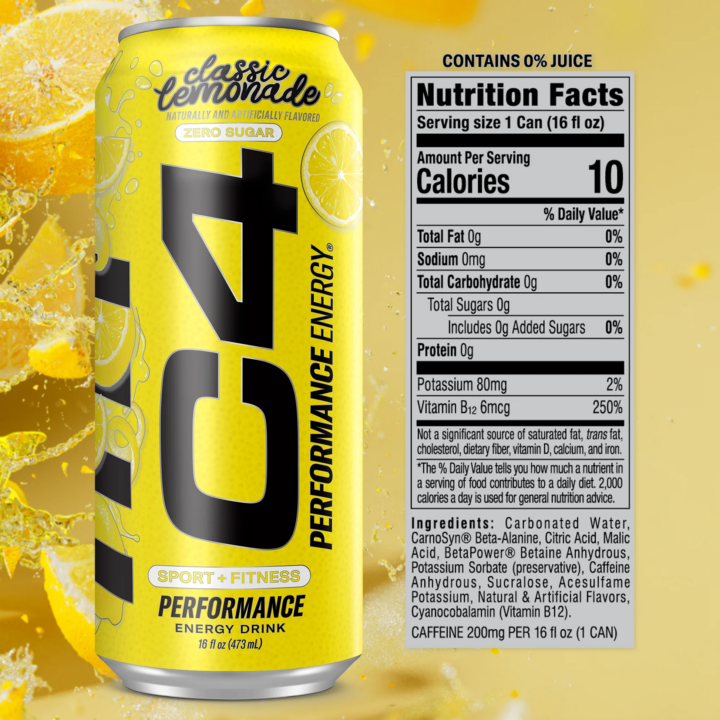 C4 Energy Classic Lemonade: C4's Official Energy Drink of Summer Has ...