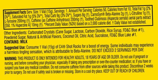 They’re Real! Cellucor C4 Energy Shot Rocks Stun the Taste Buds!