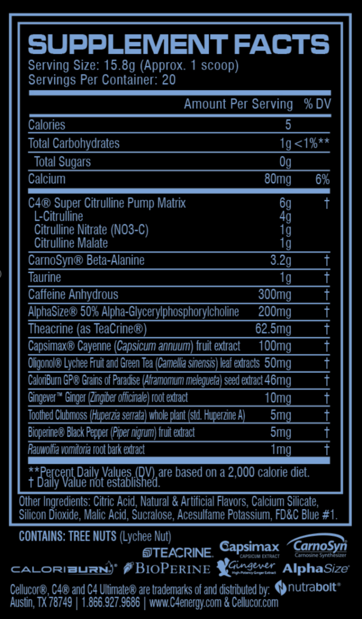 Cellucor C4 Ultimate Shred Upgraded with CaloriBurn GP for Extra Shred