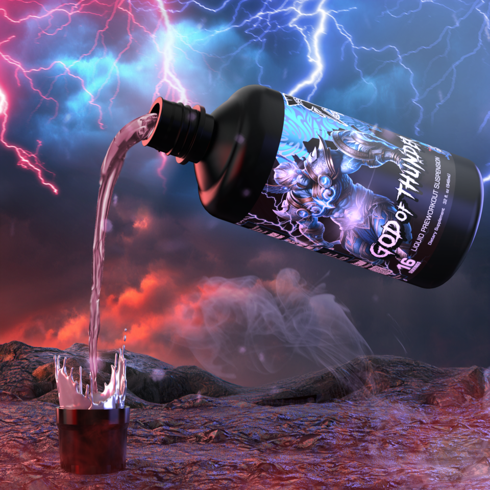 Centurion Labz GOD OF THUNDER: Stimulant-Based Liquid Glycerol Pre-Workout!