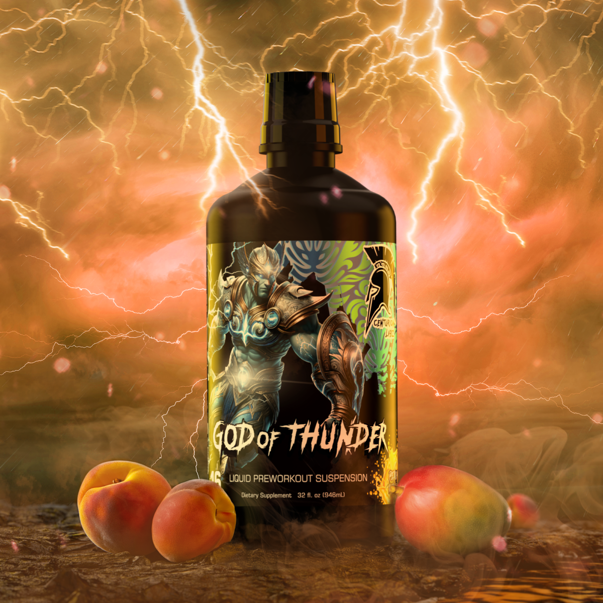 Centurion Labz GOD OF THUNDER: Stimulant-Based Liquid Glycerol Pre-Workout!