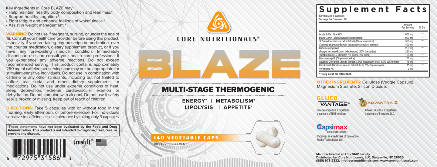 Core BLAZE: Appetite-Attacking Fat Burner