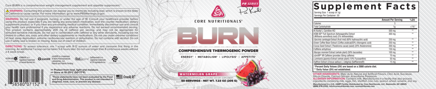 Core Nutritionals BURN: Weight Loss Powder with Punch (2023 Update)