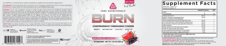 Core Nutritionals BURN: Weight Loss Powder with Punch (2023 Update)