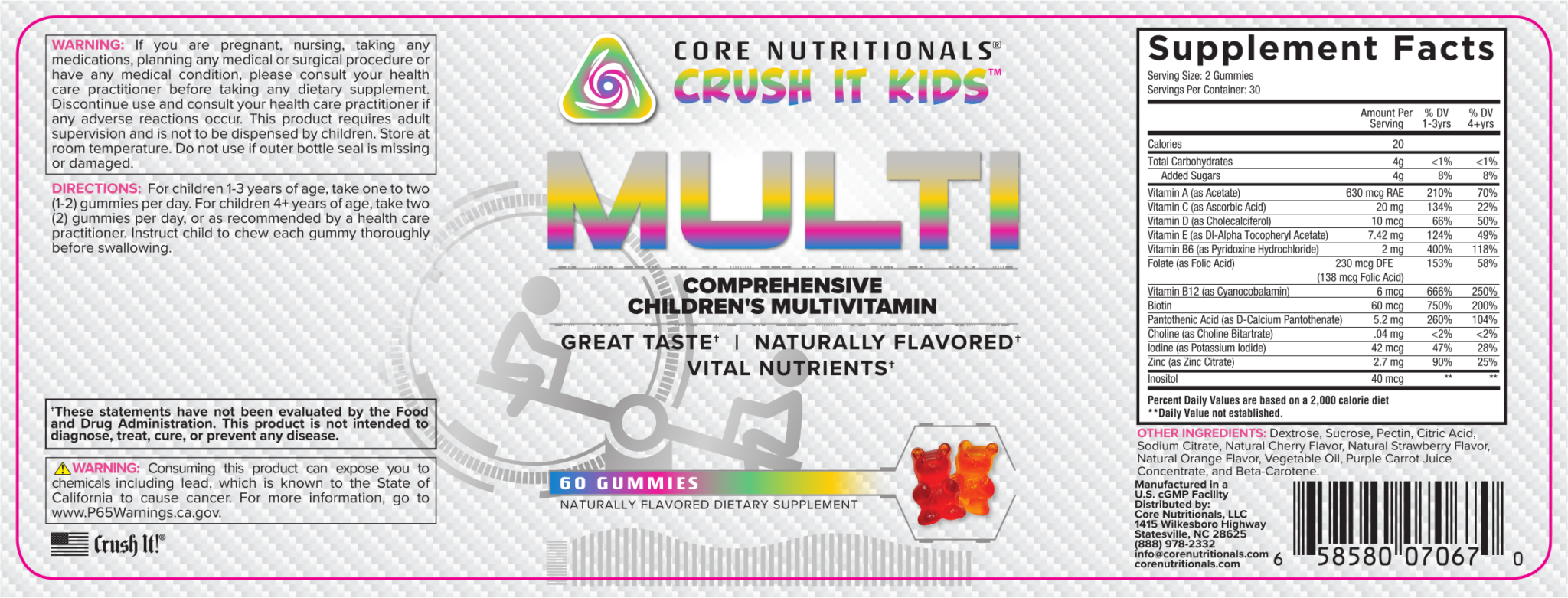 Crush It Kids Multi: Core Nutritionals Gummy Multivitamins