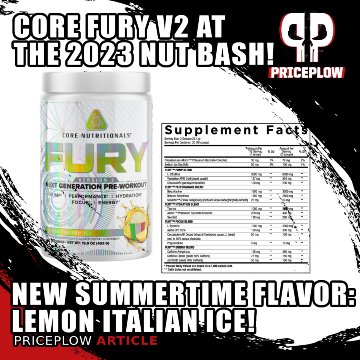 Core Nutritionals Fury V2 Lemon Italian Ice to Beat the Heat