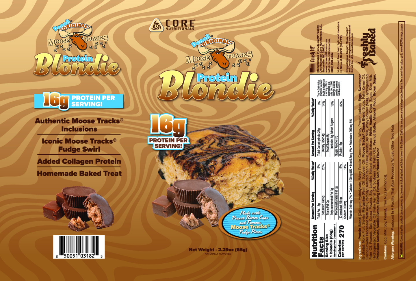 Core Nutritionals MOOSE TRACKS Protein Brownies Now Available!