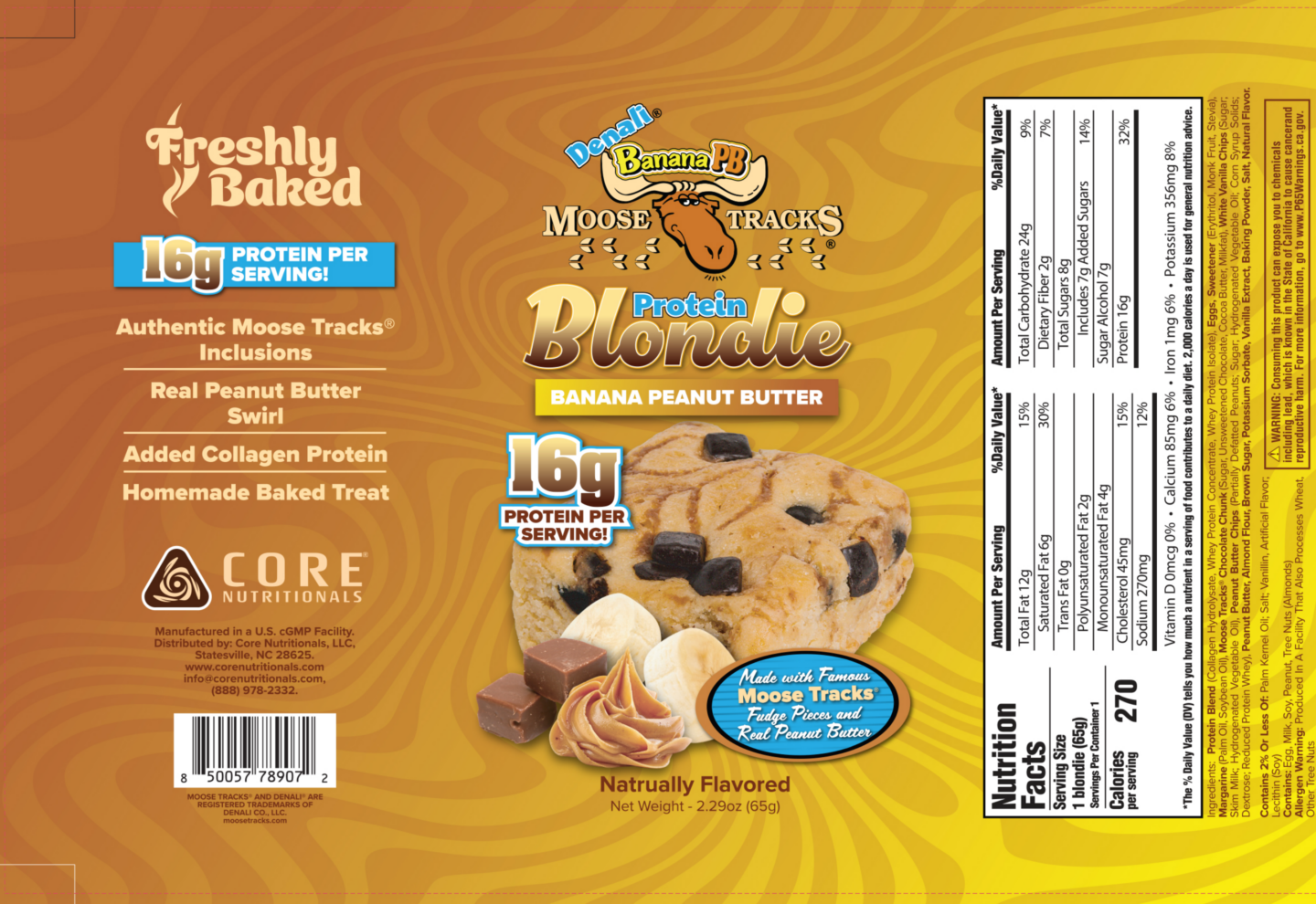 Core Nutritionals Moose Tracks BANANA Peanut Butter Blondie!