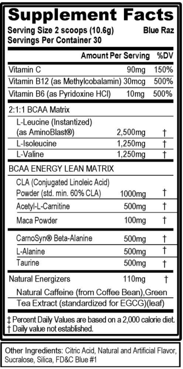 EVL BCAA Lean Energy: Energy Aminos for Dieters