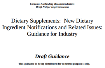 The 2016 FDA NDI Draft Guidance Document: How To Destroy The ENTIRE ...