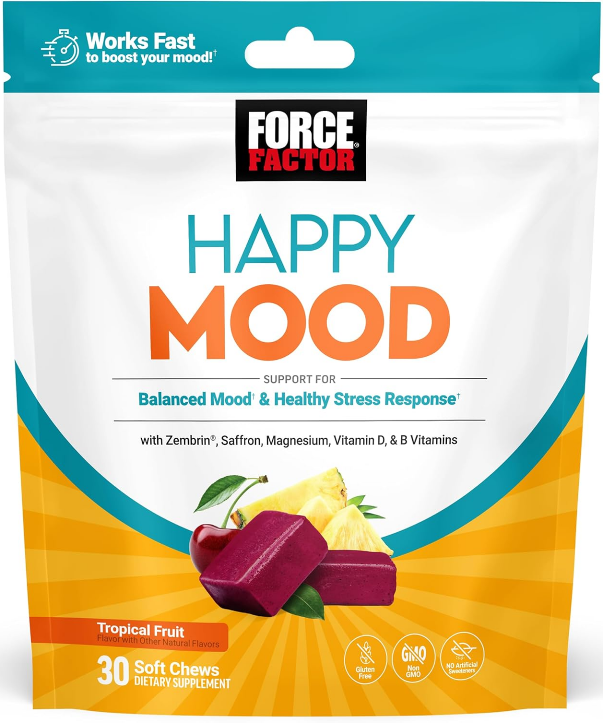 Force Factor Happy Mood: Reduce Stress and Boost Mental Clarity with ...