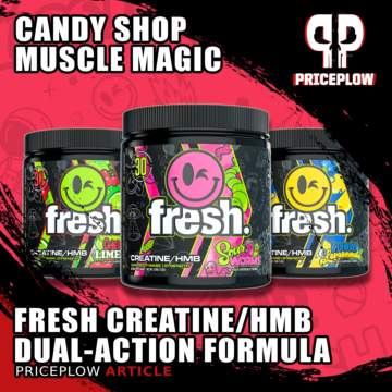 Fresh Supps Creatine/HMB: Dual-Action Muscle Builder in Candy Shop Flavors!