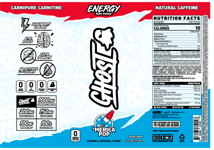 GHOST Energy 'Merica Pop: The Patriotic Rocket Pop Flavor Returns