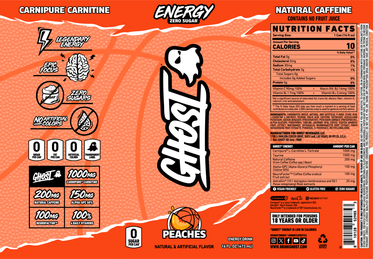 GHOST Energy Peaches: Sweet Success Coming to March Madness 2025