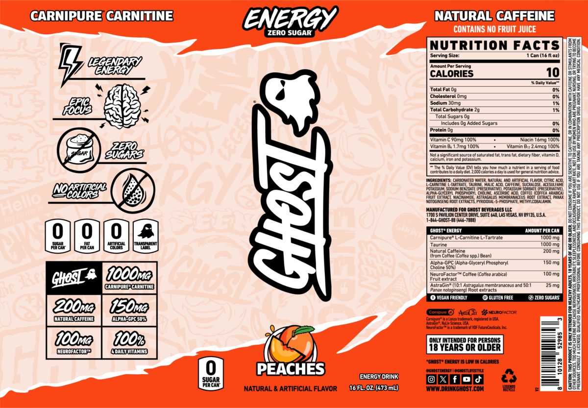 GHOST Energy Peaches: Sweet Success Coming to March Madness 2025