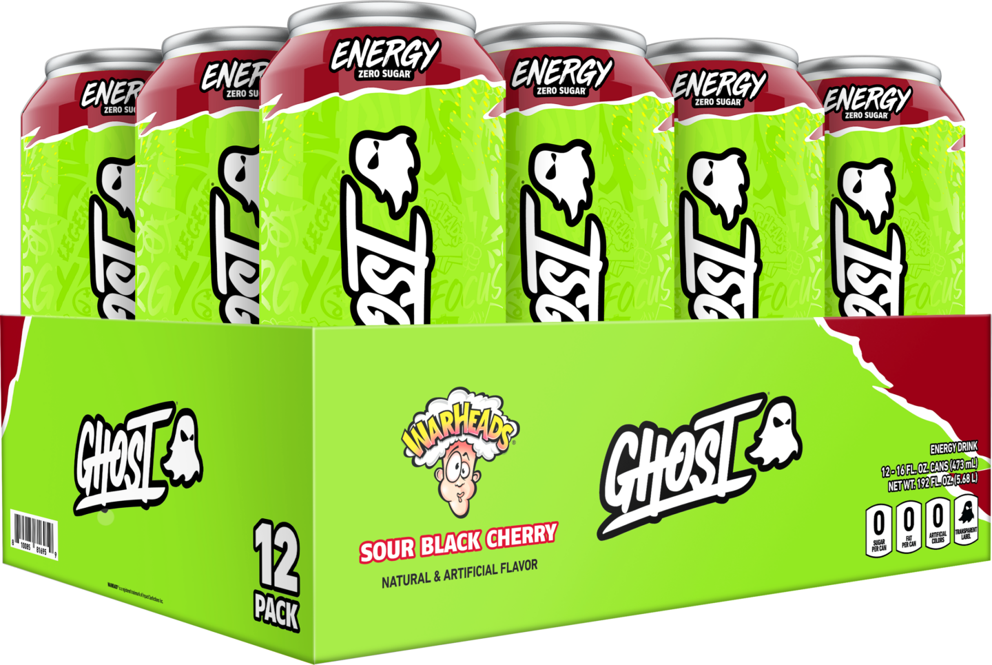 Warheads Sour Black Cherry Comes to Ghost Energy