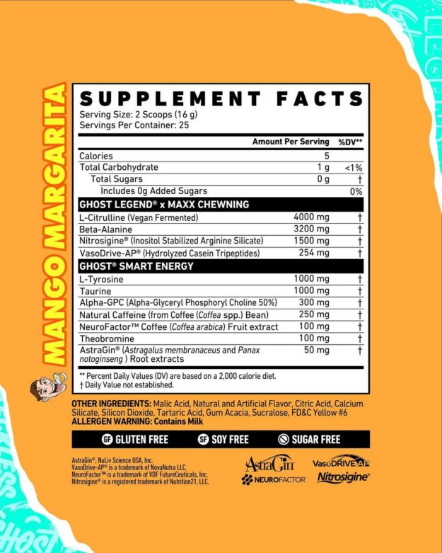 Maxx Chewning’s Mango Margarita Ghost Legend Pre Workout is Back for 2021!