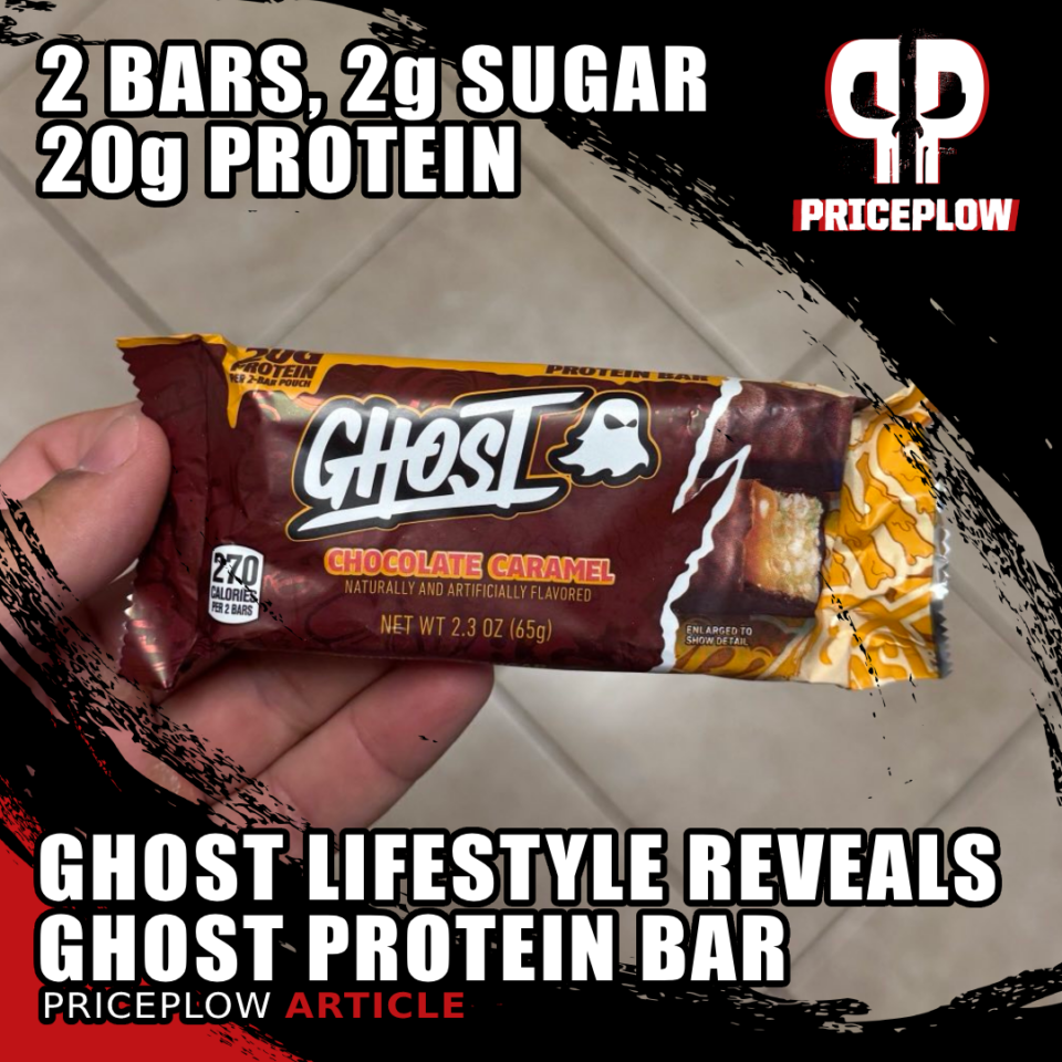 Ghost Protein Bar: 20g Protein in 2 Bars with 2 Grams of Sugar