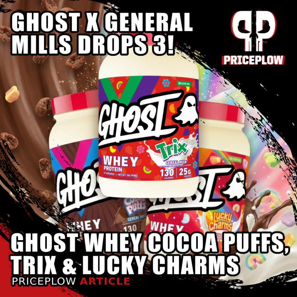 GHOST Whey x General Mills: Lucky Charms, Cocoa Puffs, and Trix Cereal ...