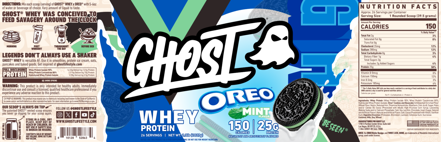 GHOST® Whey OREO® MINT Announced for June 28, 2024