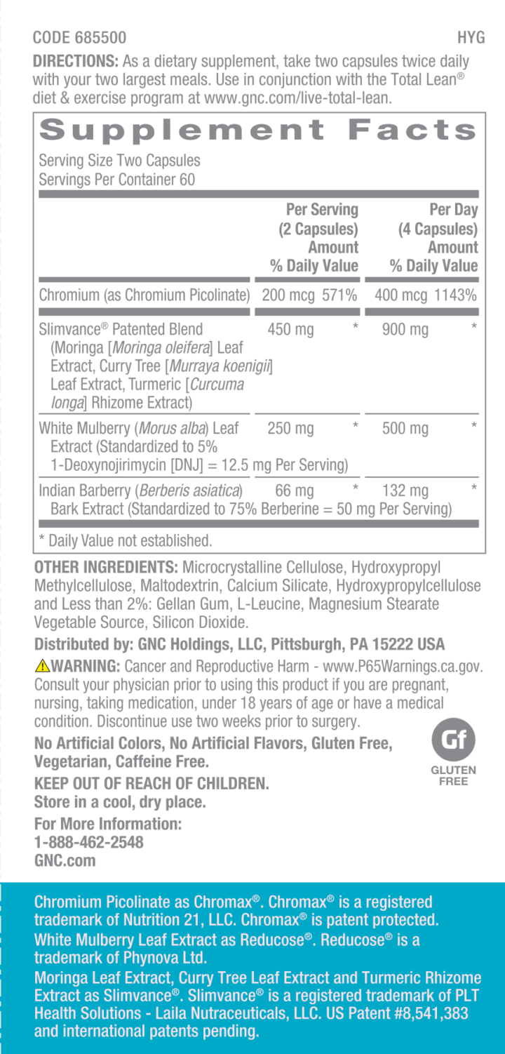GNC Total Lean GlucaTrim: A Powerful Metabolic Blend of Chromax® and Herbs