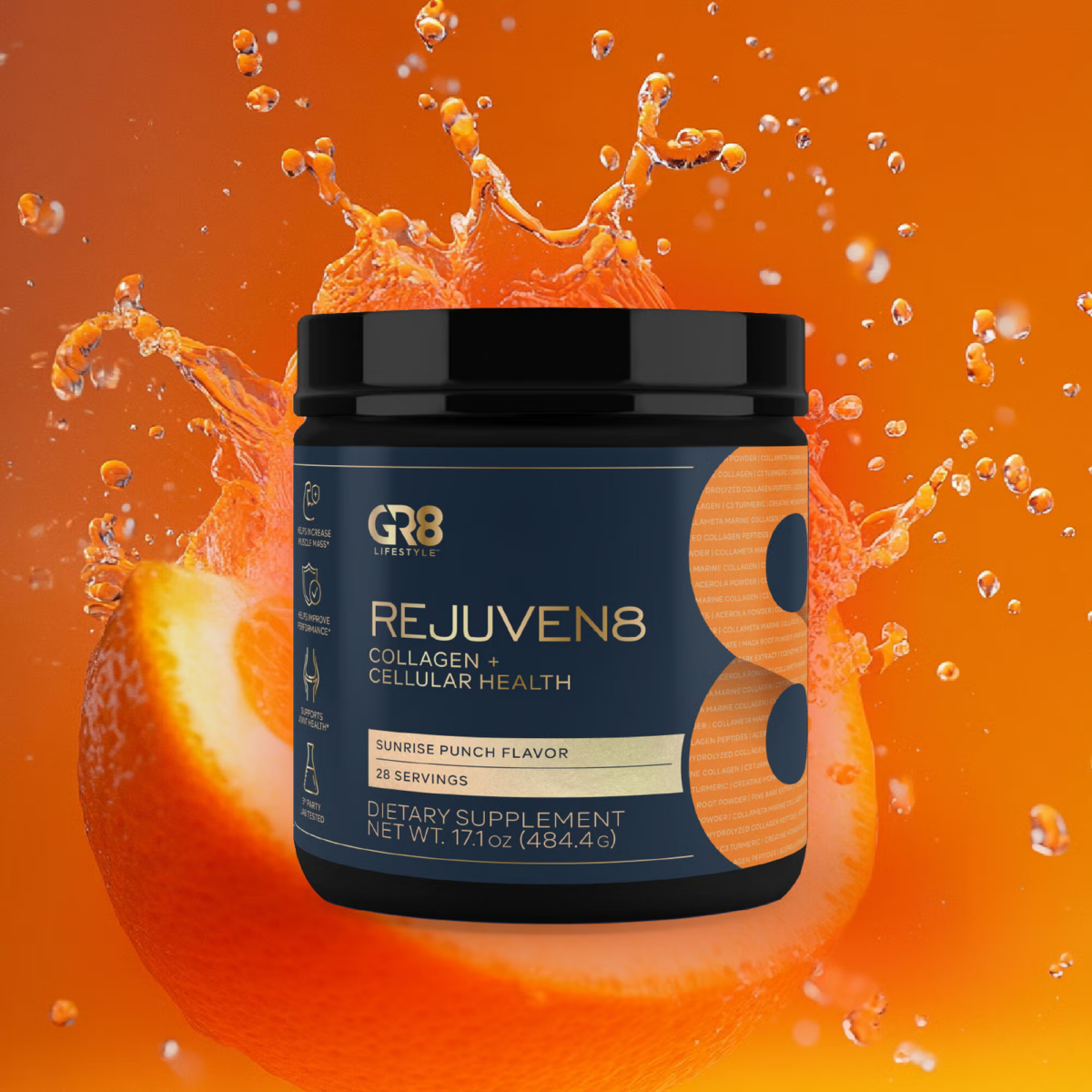 GR8 Lifestyle REJUVEN8: Premium Collagen + Cellular Health Complex