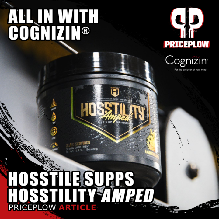 Hosstility AMPED Pre-Workout Featuring Cognizin Citicoline and Lots More