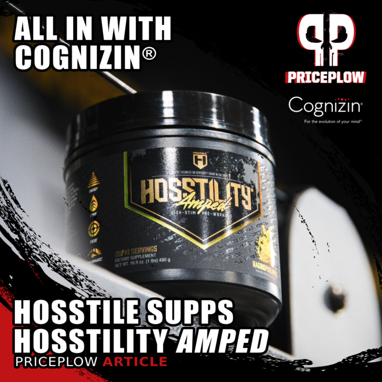 Hosstility AMPED Pre-Workout Featuring Cognizin Citicoline and Lots More