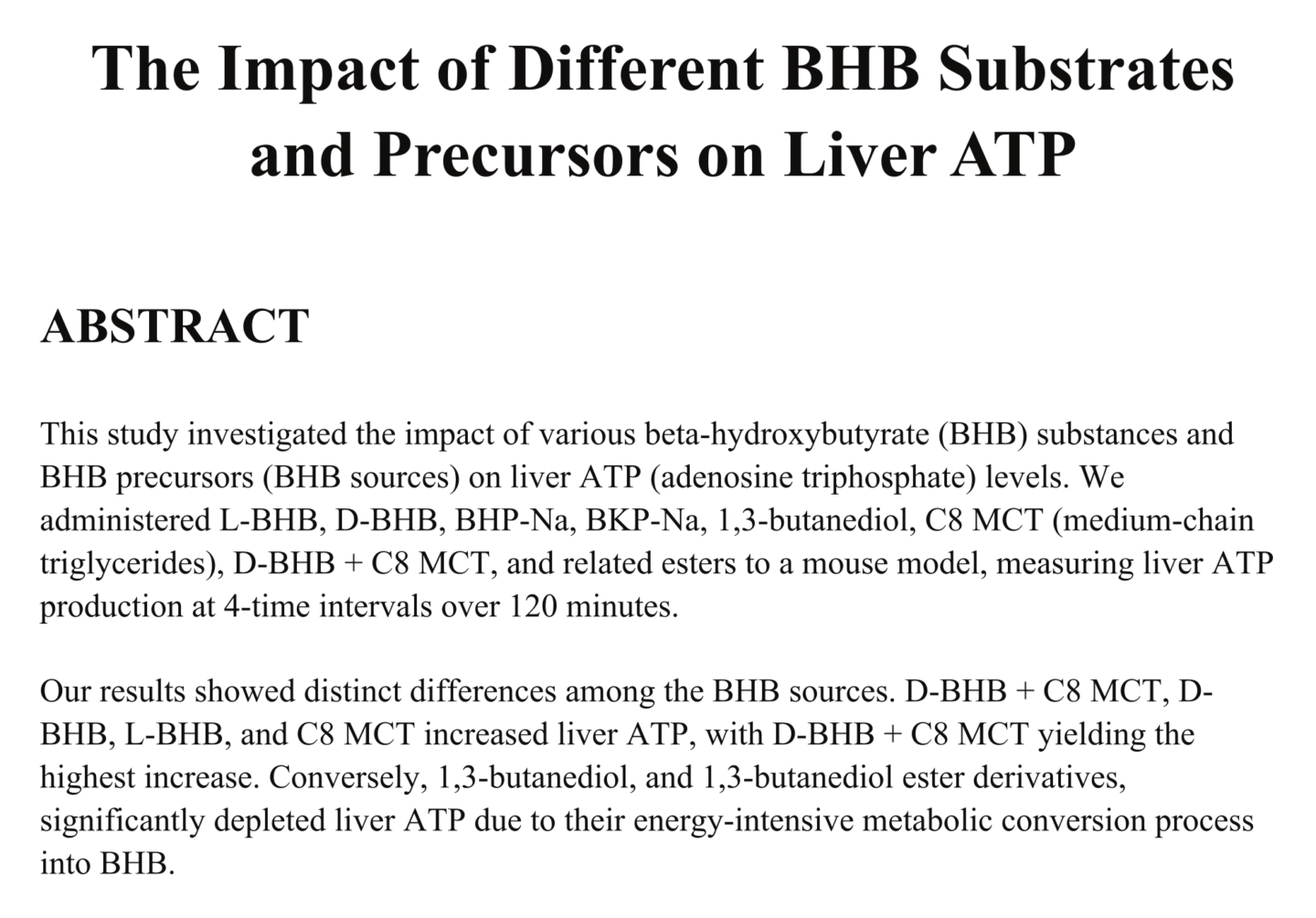 1,3-Butanediol and Ketone Esters vs Free Acid BHB: Severe Impacts on ...