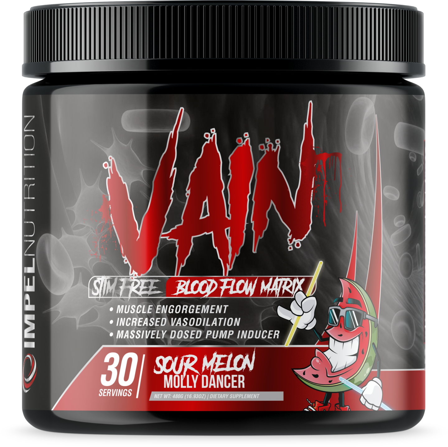 Impel Nutrition Vain: 30 FULL Non-Stim Servings of Insane Vascularity