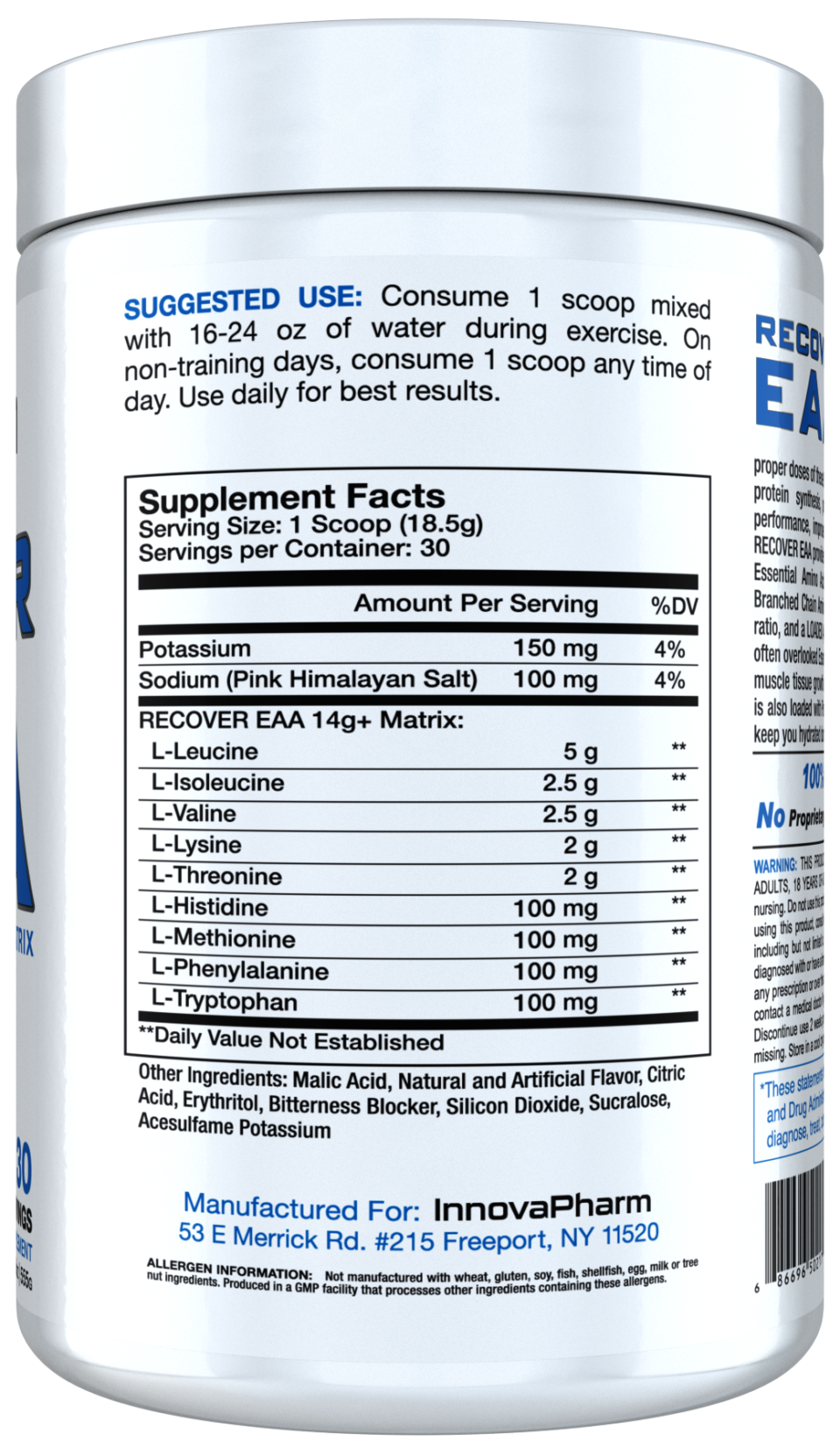 InnovaPharm Recover EAA: The "DO BOTH" Option in the BCAA vs. EAA Battle