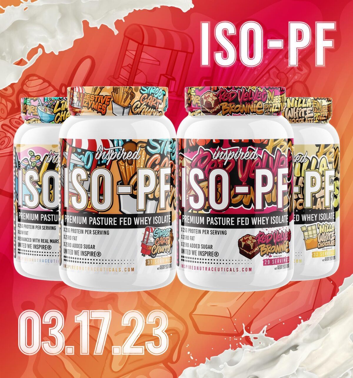 Inspired Nutraceuticals Rebirths Protein+ and ISO-PF Protein Powders