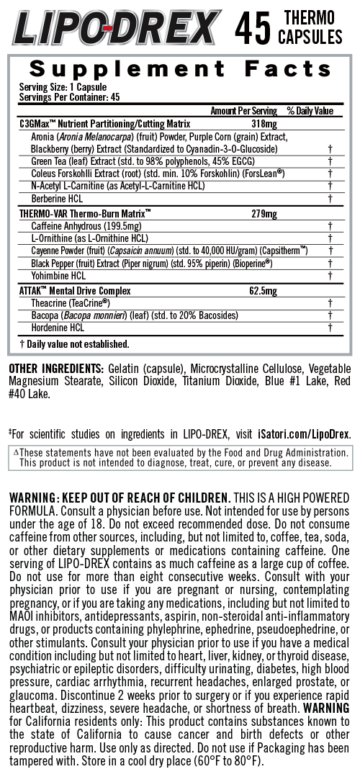 iSatori LipoDrex - Nutrient Partitioning Thermogenic