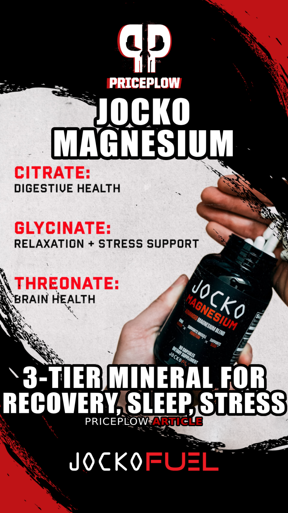 Jocko Magnesium: 3-Tier Recovery, Sleep, & Stress Support To Calm Your ...