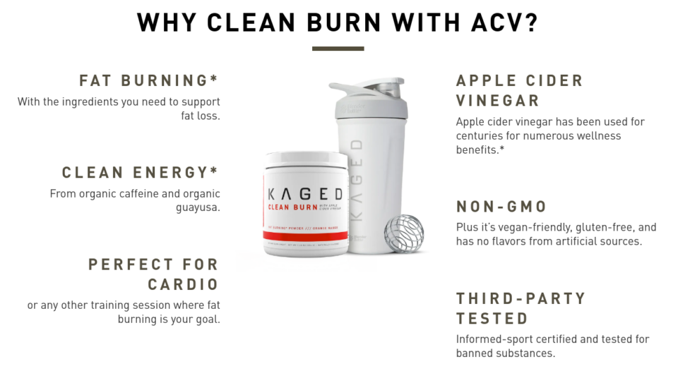 Clean Burn Powder: Kaged Enhances Fat Loss with Apple Cider Vinegar