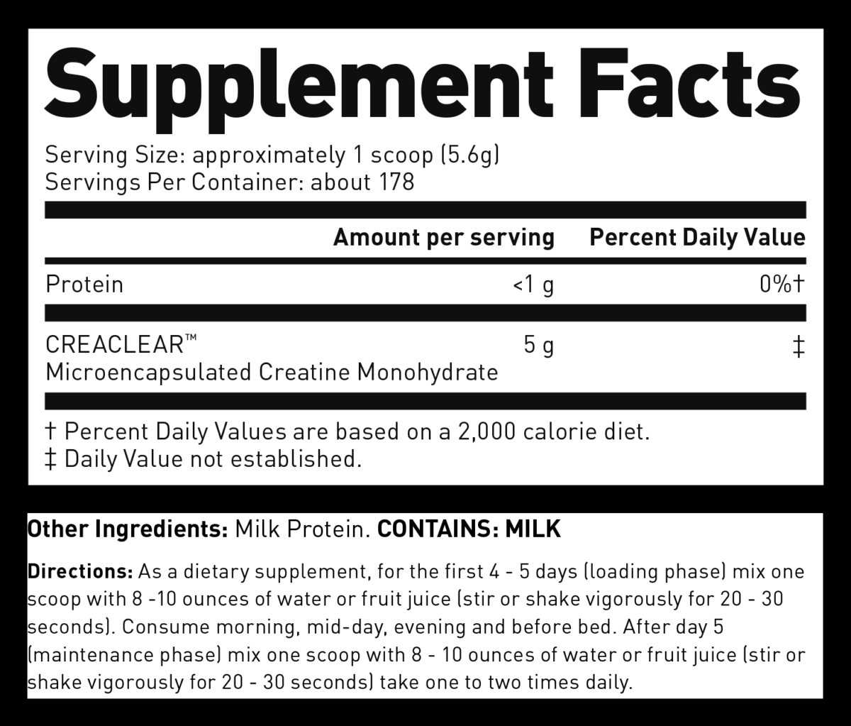 CreaClear Creatine Monohydrate (Kaged Muscle Product Discontinued)
