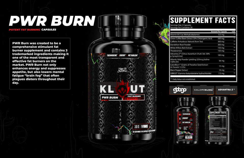 Klout Showcases Three New Supplements: PWR Burn, Aminos, and PWR Off