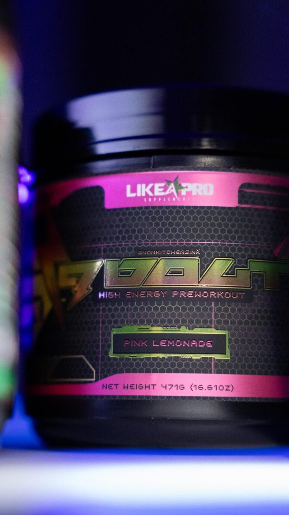 Like A Pro Supplements 9 Volt: High-Energy Pre-Workout with 9 Ingredients